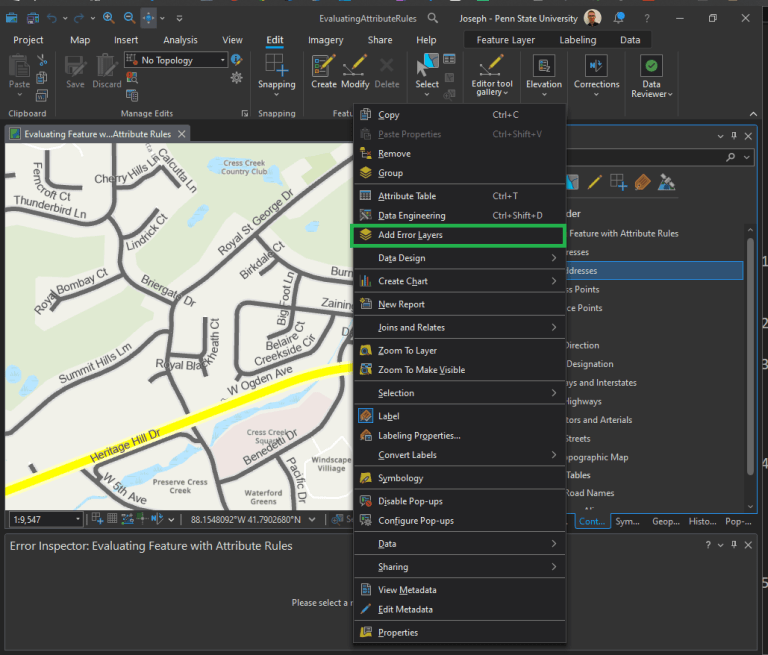 Data Validation in ArcGIS Pro – Joseph Kempf